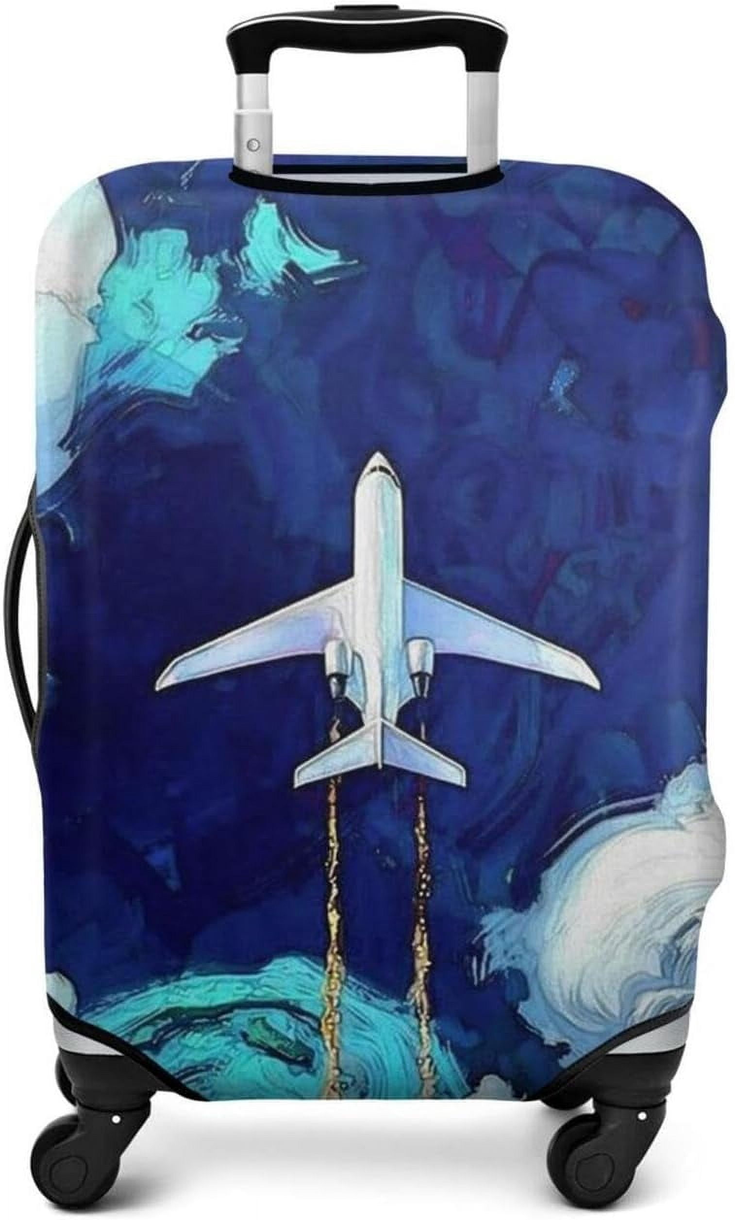 Blue Sky Aeroplane Travel Suitcase Cover - Washable Luggage Cover ...