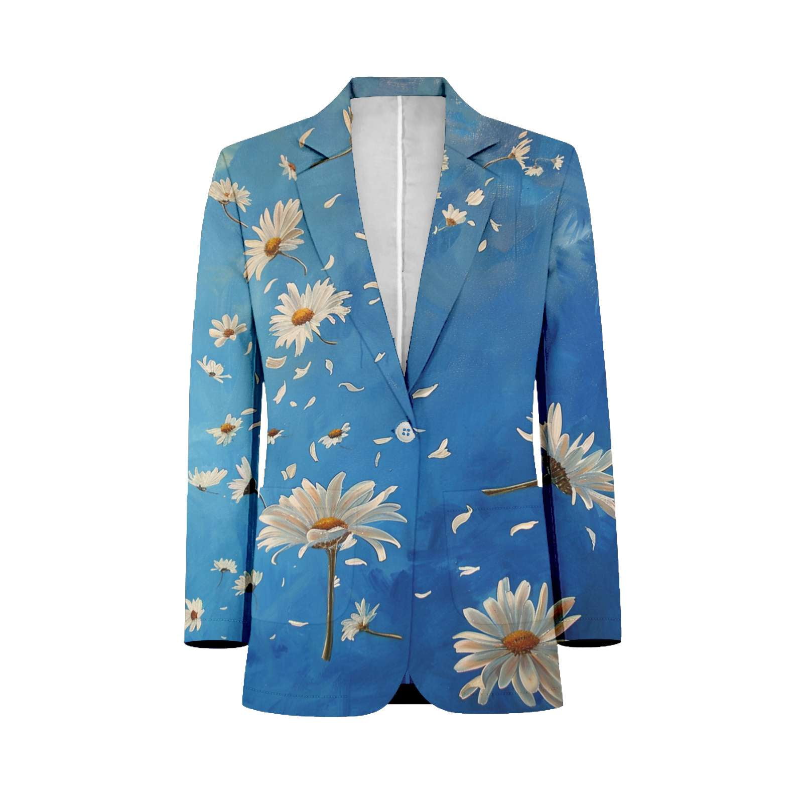 Blue Sky And Flora Customized Men's Suits full man Shawl Collar ...