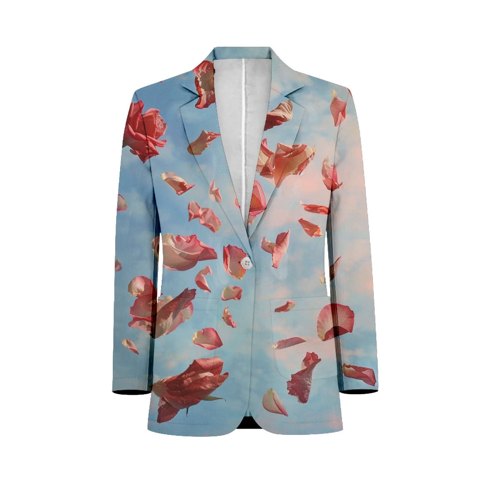 Blue Sky And Flora Customized Men's Suits full man Shawl Collar ...