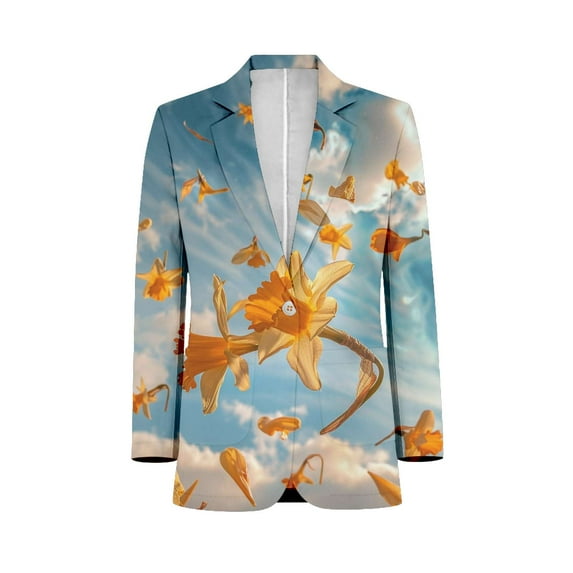 Blue Sky And Flora Customized Men's Suits full man Shawl Collar Gentleman Suits for Wedding ...