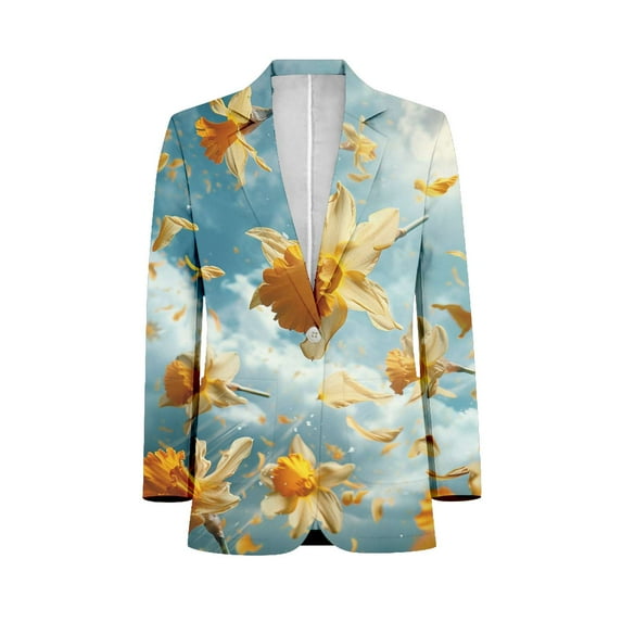 Blue Sky And Flora Men's Suit Blazer Casual Party Wear Slim Fit Suit ...