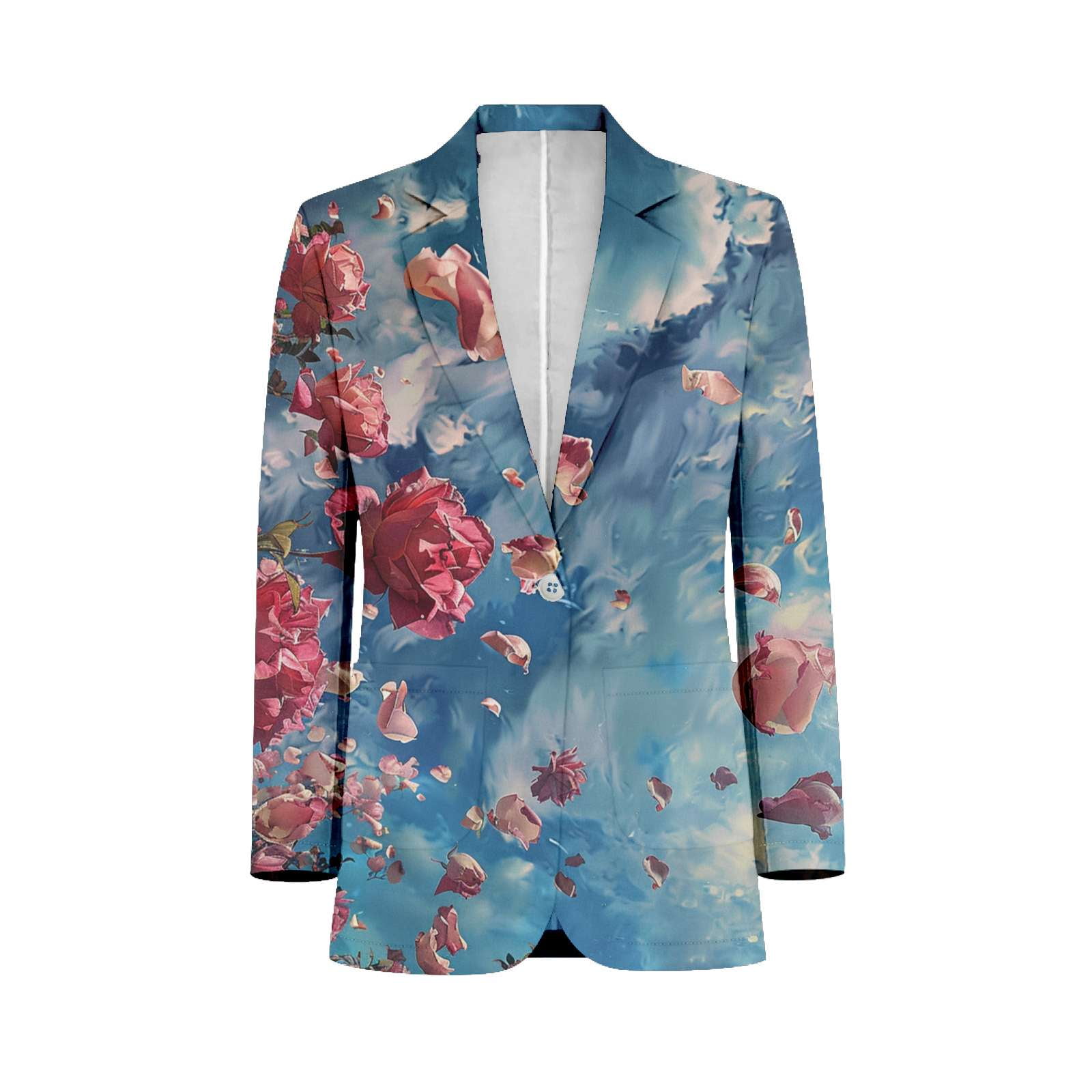 Blue Sky And Flora Mens Suits Shawl Collar Slim Fit Suit Mens Groom ...