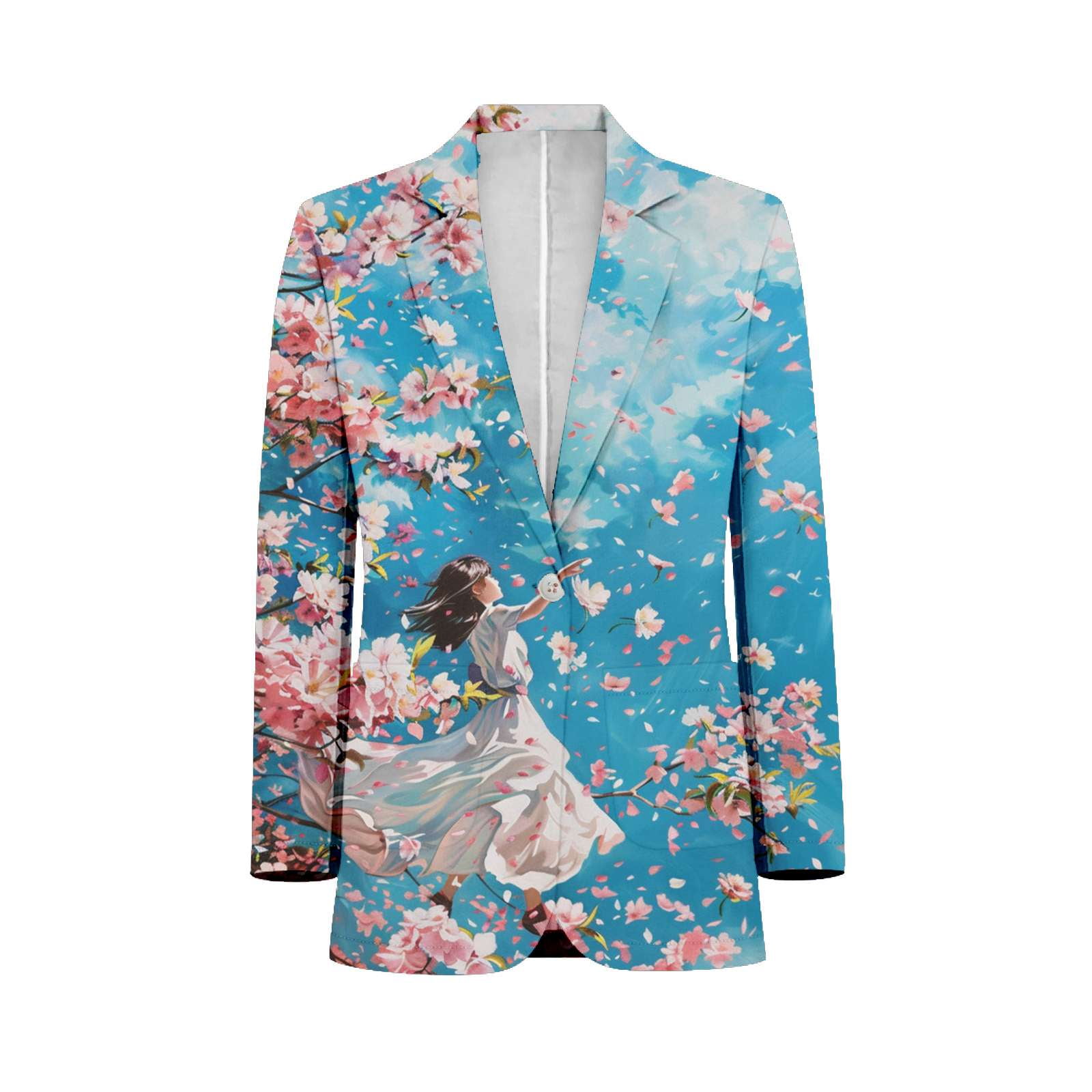 Blue Sky And Flora Mens Suits Shawl Collar Slim Fit Suit Mens Groom ...