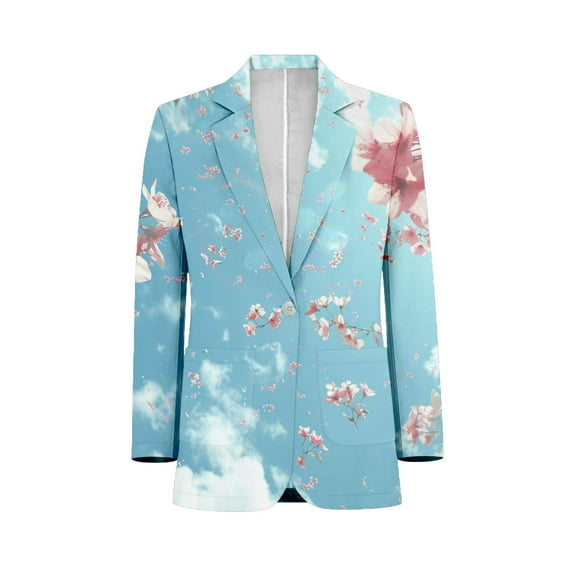 Blue Sky And Flora Mens Suits Shawl Collar Slim Fit Suit Mens Groom ...