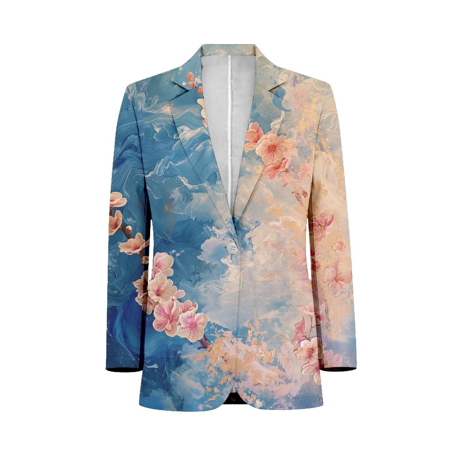 Blue Sky And Flora Mens Suits Shawl Collar Slim Fit Suit Mens Groom ...