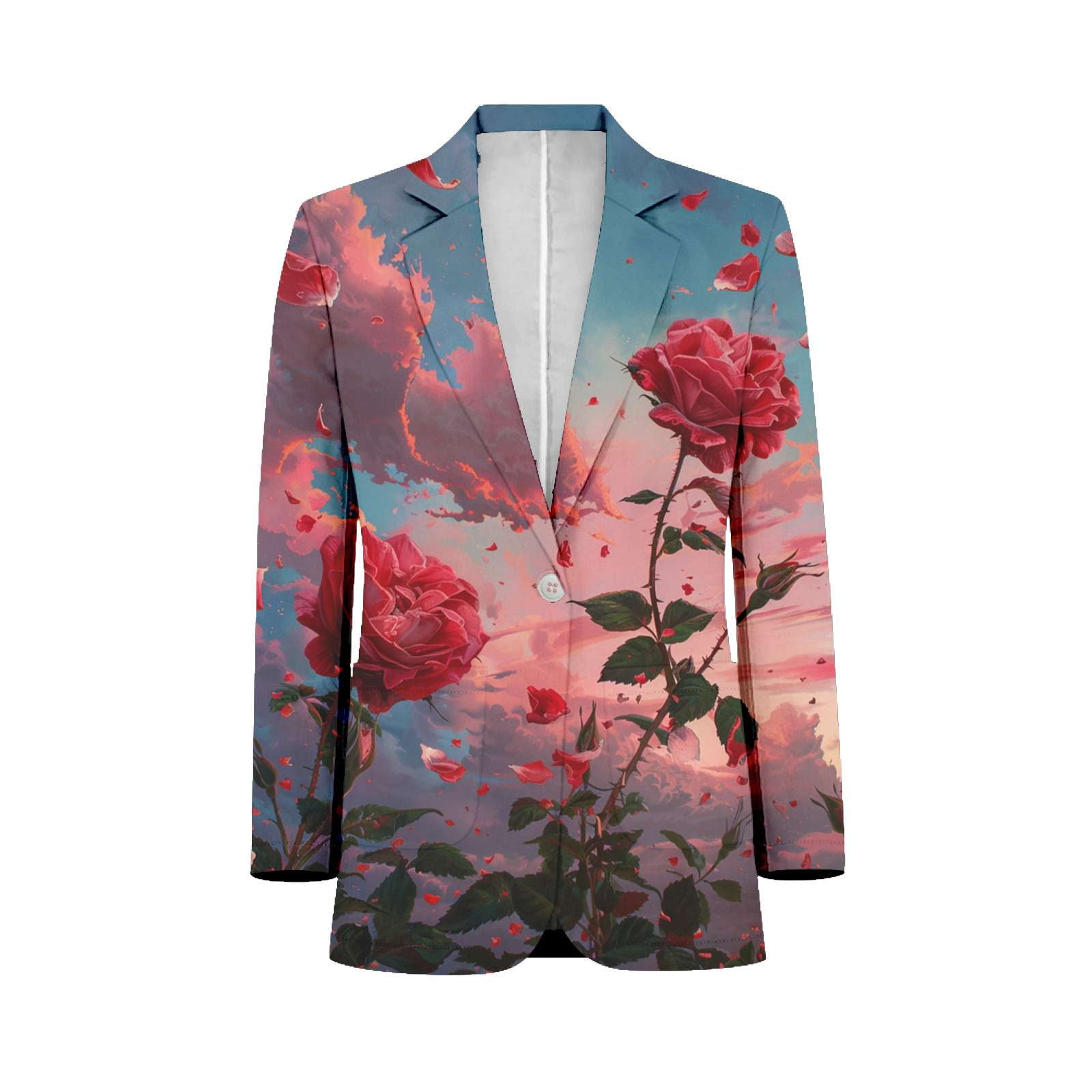 Blue Sky And Flora Mens Suits Shawl Collar Slim Fit Suit Mens Groom ...