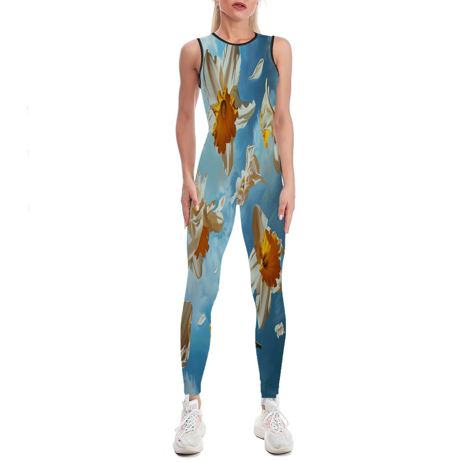 Blue Sky And Flora Women's One Piece Yoga Jumpsuits Leggings Playsuit ...