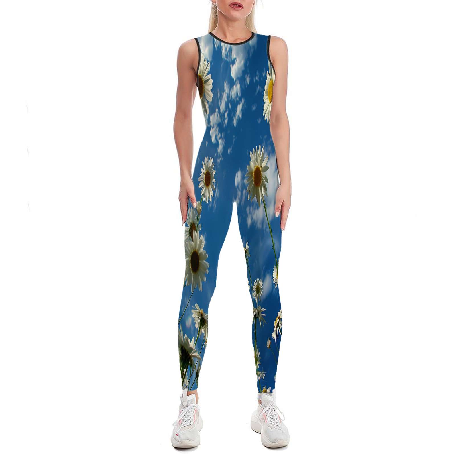 Blue Sky And Flora Women's One Piece Yoga Jumpsuits Leggings Playsuit ...