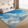 Blue Sky Area Rugs, Blue Sky White Clouds Landscape Carpet, Washable ...