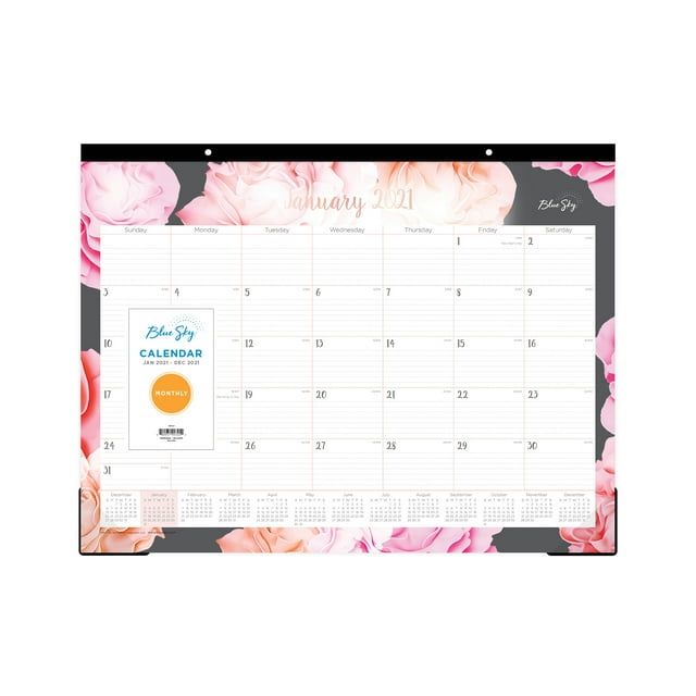 Blue Sky BLS102714 22 x 17 in. Joselyn Monthly Calendar Desk Pad ...