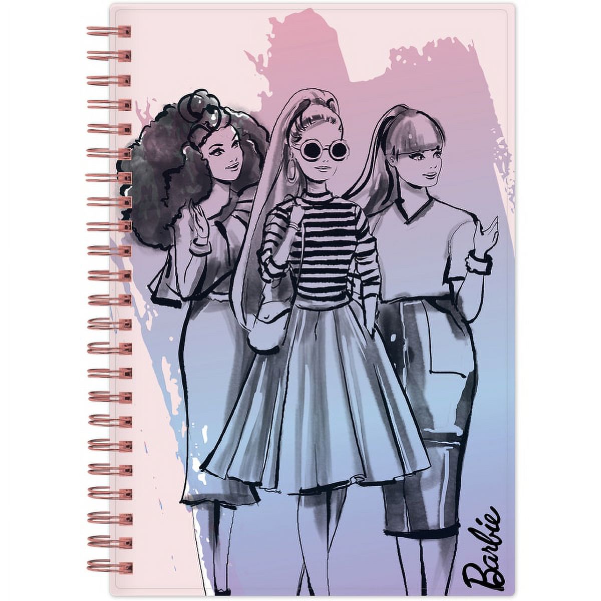 Blue Sky™ Barbie Weekly/Monthly Planning Calendar, 5" x 8", Ombre Chic ...