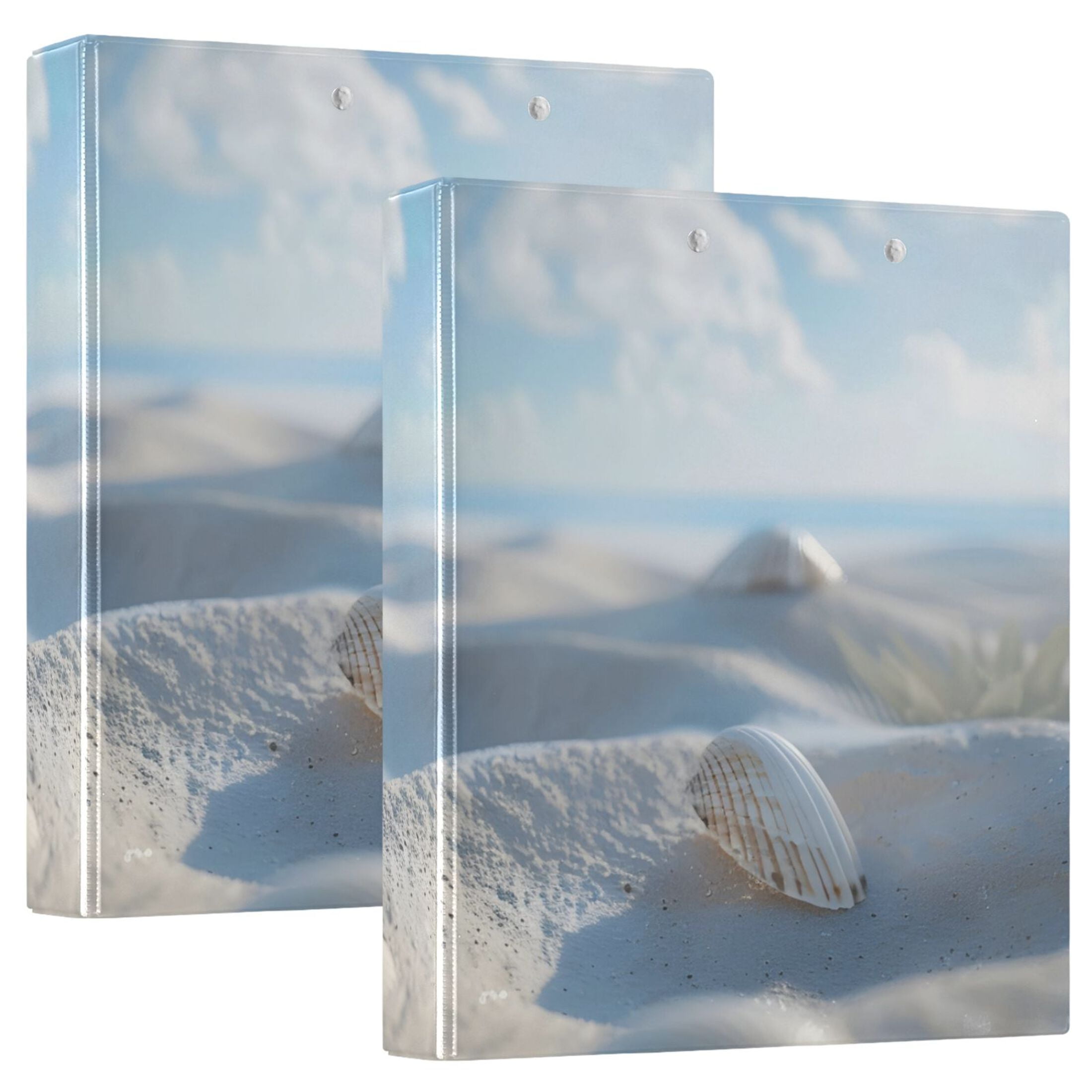 Blue Sky Beach Shells Round Ring Binder 3 Rings 1.5" Capacity File ...