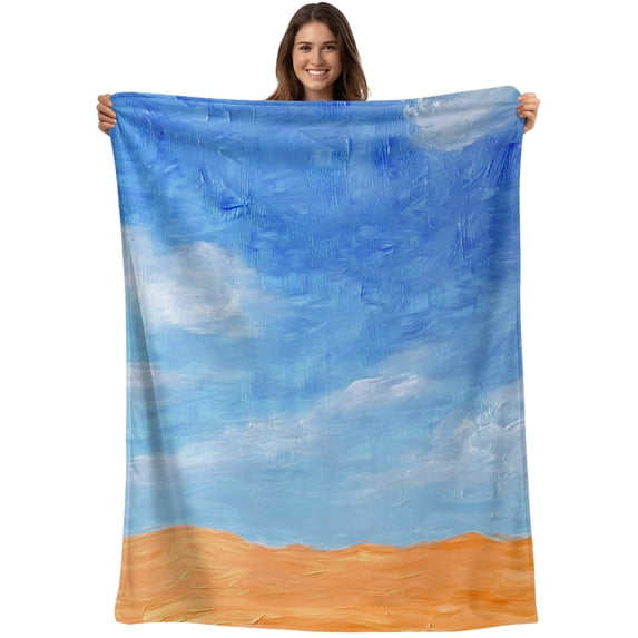 Blue Sky Blanket Soft Cozy Warm Throw Blanket for Couch, Plush Fuzzy ...