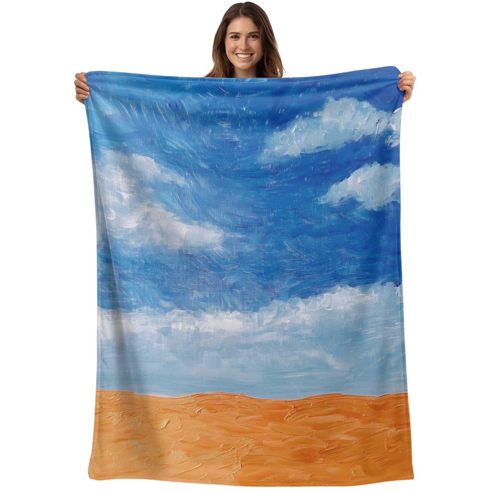 Blue Sky Blanket Soft Cozy Warm Twin Blanket for Bed, Plush Fuzzy ...
