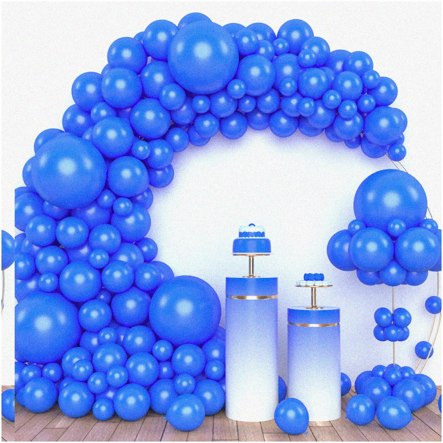Blue Sky Celebration Pack: 125 Royal Blue Balloons in 5/10/12/18 Inch ...