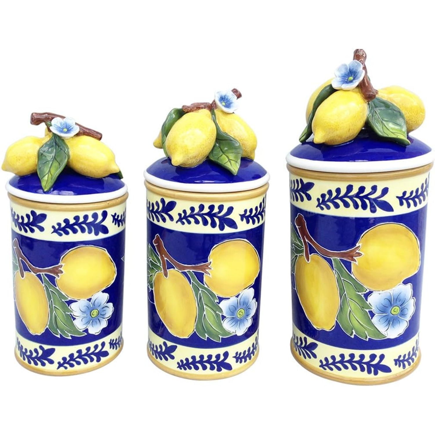 Blue Sky Ceramic 17499 Lemon Canister, Small, Multicolor - Walmart.com