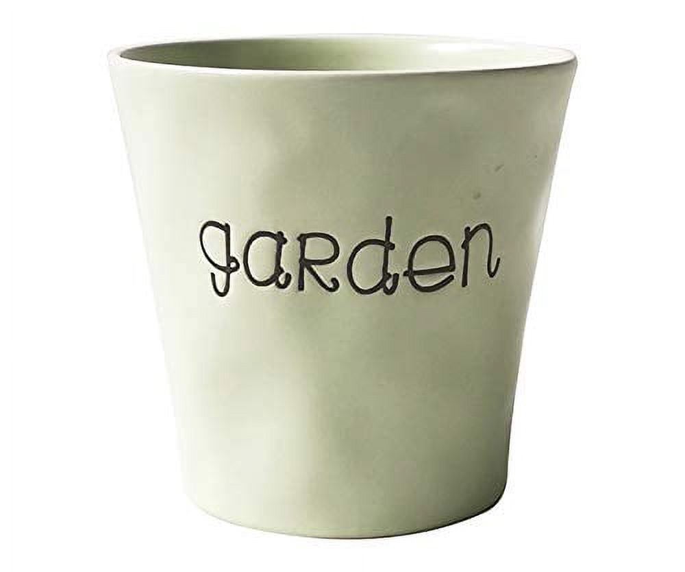 Blue Sky Ceramic Live Love Garden 6.5'' Flower Pot, Multi Color ...