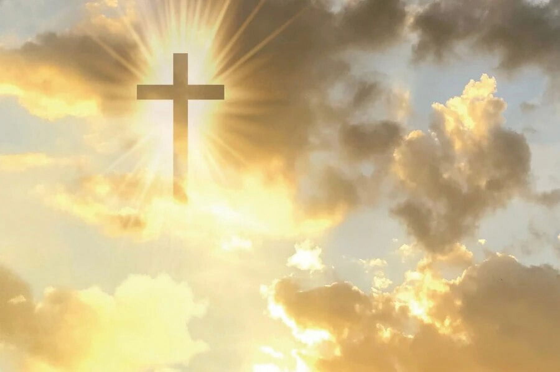 Blue Sky Christian Cross Backdrop Easter Religious Heaven Crucifix ...