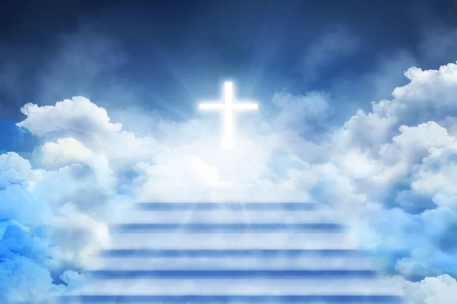 Blue Sky Christian Cross Backdrop Easter Religious Heaven Crucifix ...