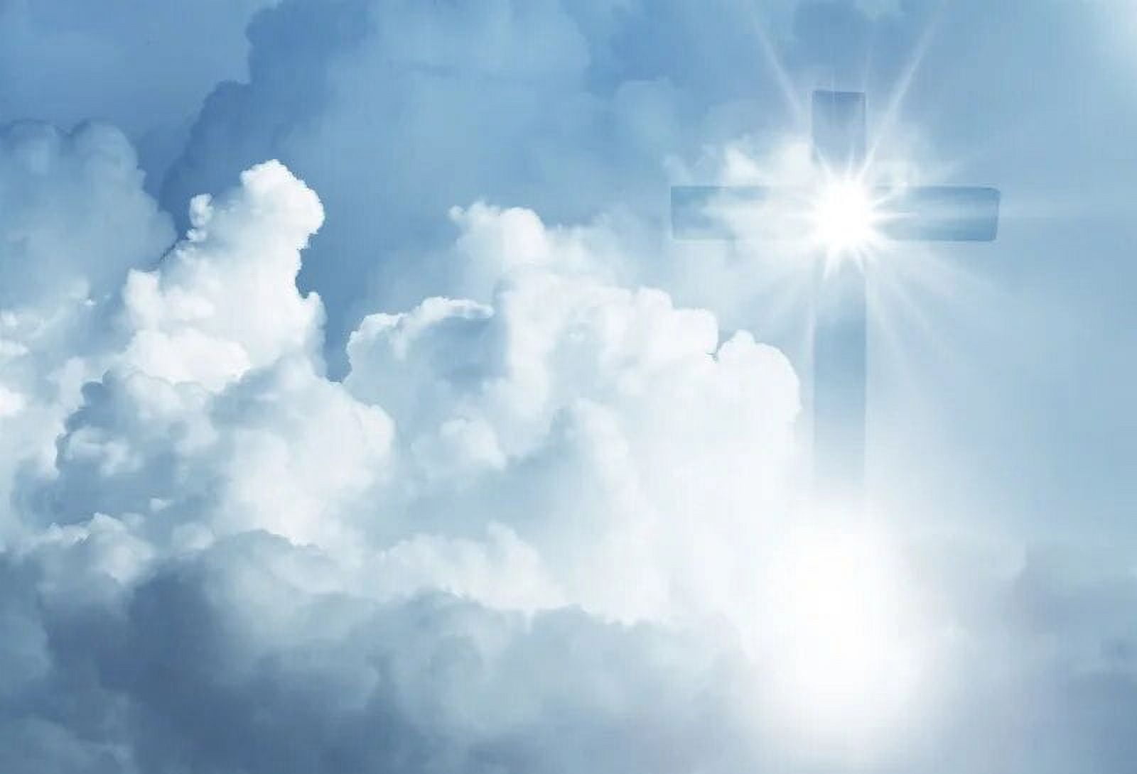 Blue Sky Christian Cross Backdrop Easter Religious Heaven Crucifix ...