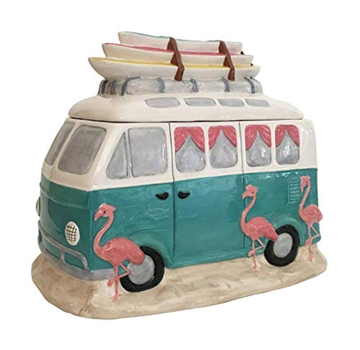 Blue Sky Clayworks Flamingo 18095 VW Camper Van Ceramic Cookie Jar 10. ...