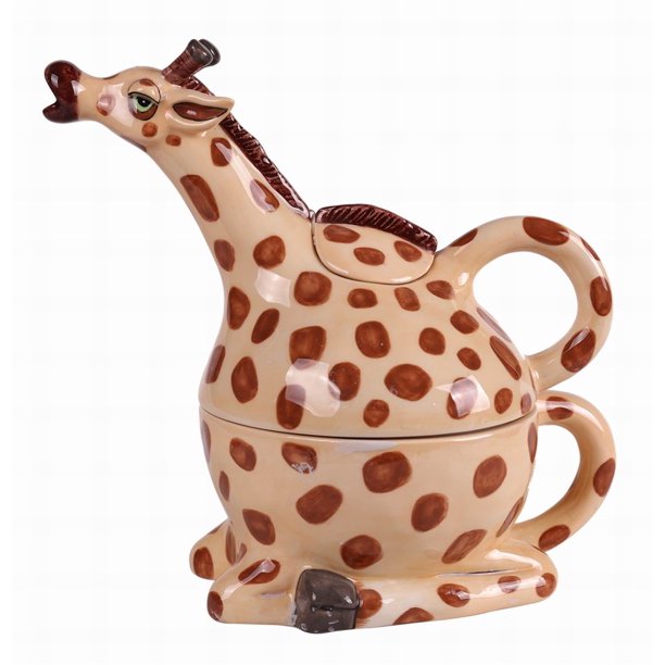 Blue Sky Clayworks Giraffe Teapot for One Ceramic Teapot 8.5" - Walmart.com