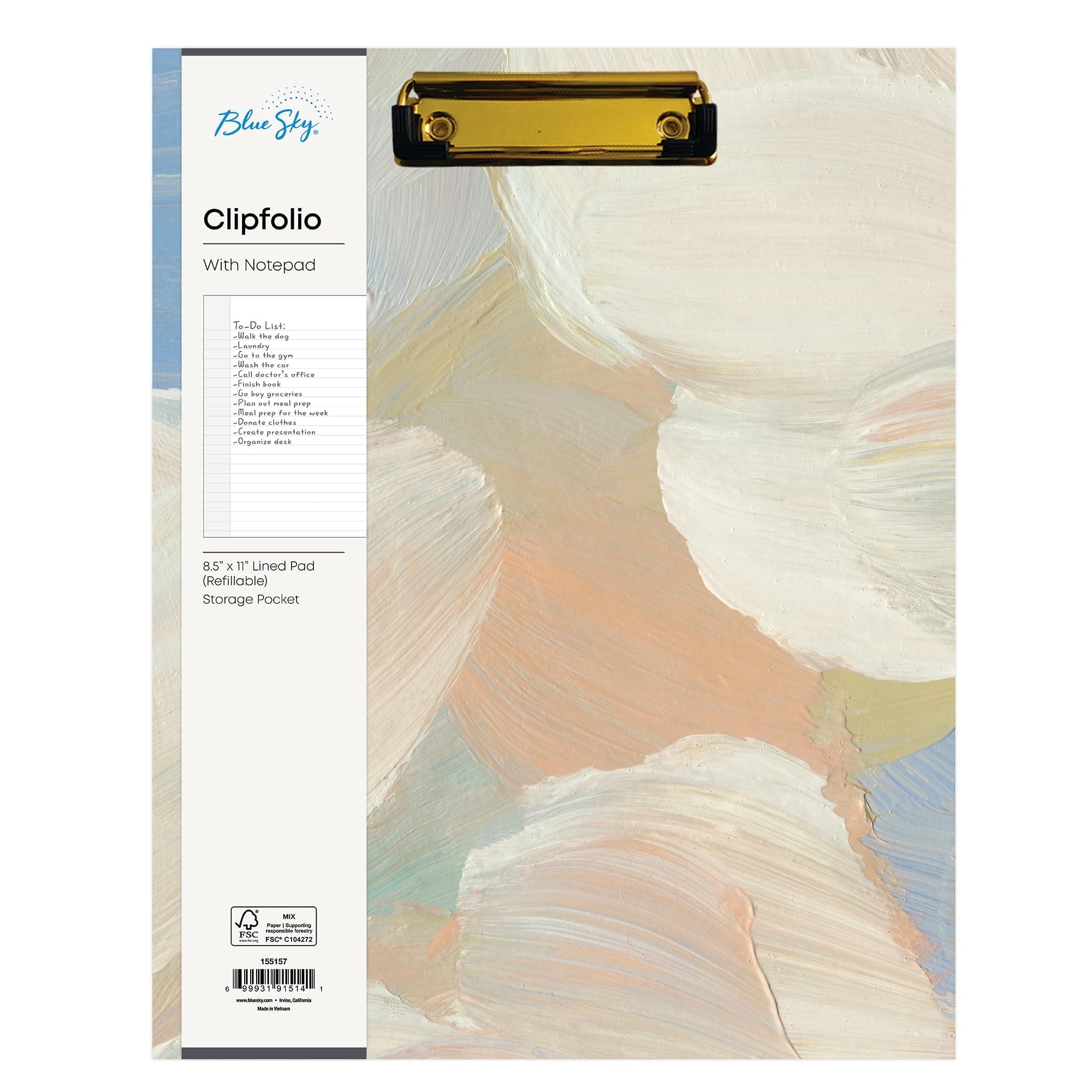 Blue Sky Clipfolio, Letter Size, Non-Dated, Matte Laminate Cover ...