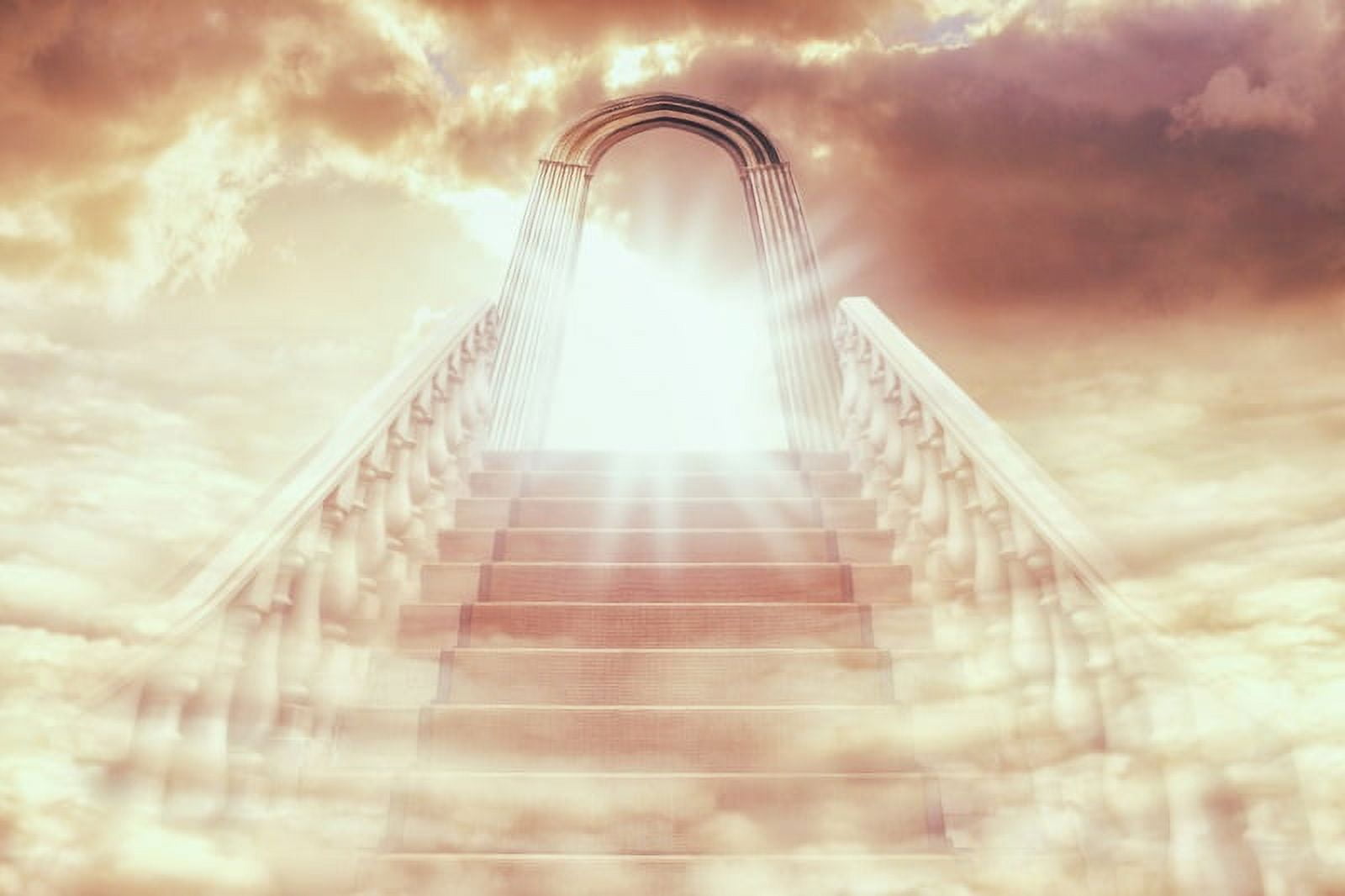 Blue Sky Clouds Heaven Backdrop Stairs To Paradise Holy Light Church ...