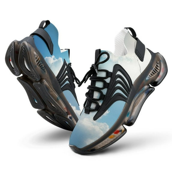 Blue Sky Clouds Print Walking Shoes for Men Woman Lightweight Tennis ...