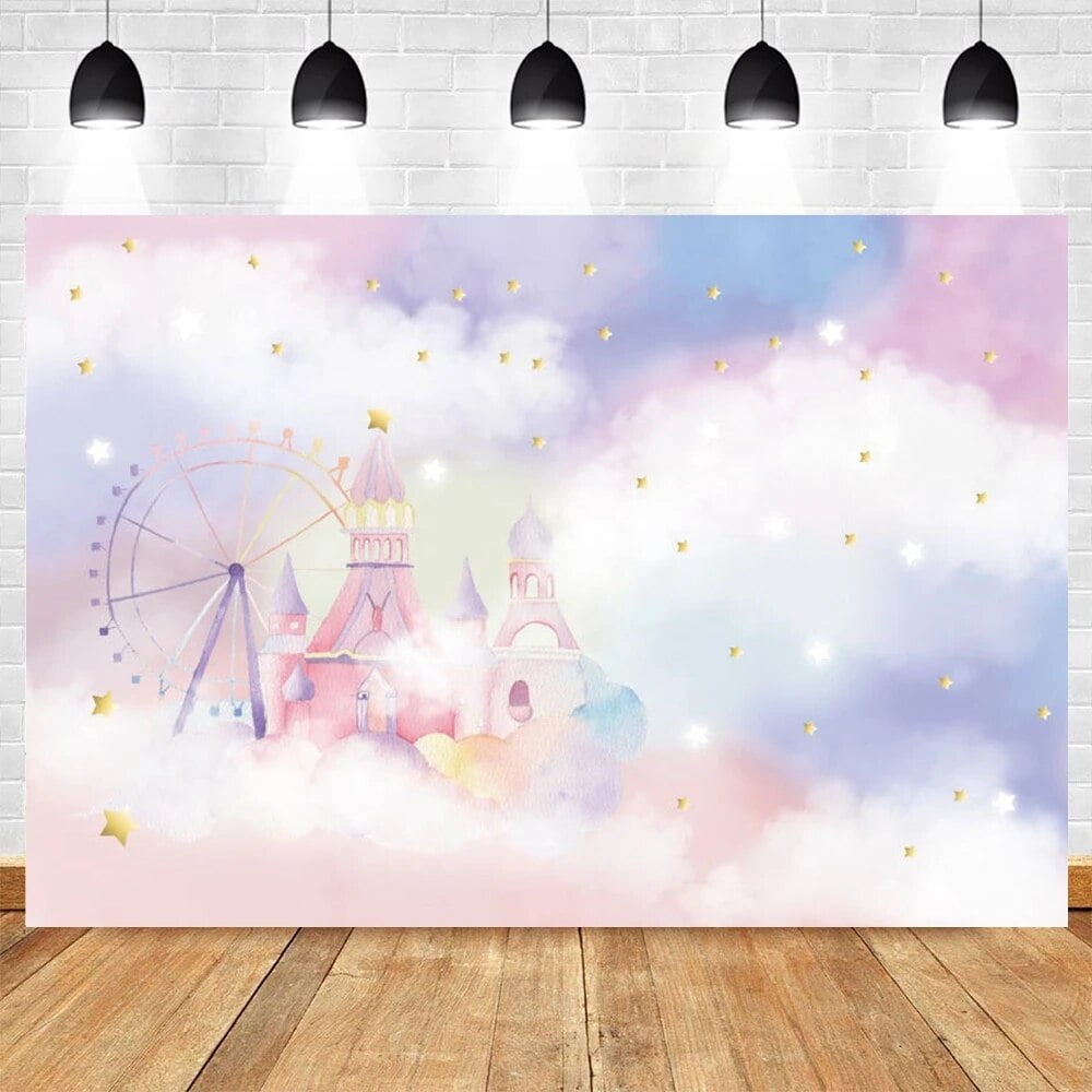 Blue Sky Cloudy Natural scenery Photocall Backdrop Baby Shower Birthday ...