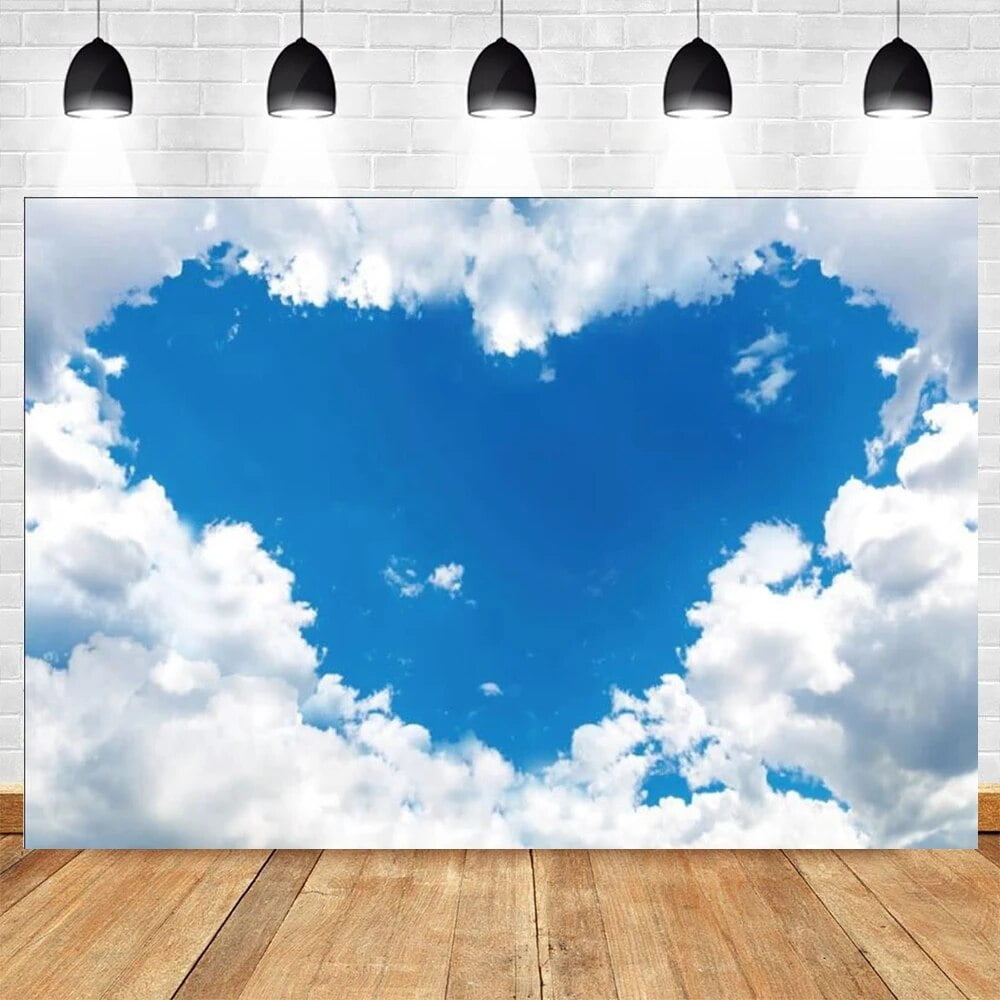 Blue Sky Cloudy Natural scenery Photocall Backdrop Baby Shower Birthday ...