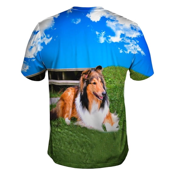 Blue Sky Collie Mens T-Shirt All Over Print - Walmart.com