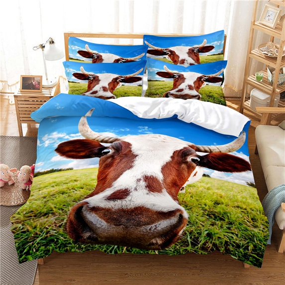 Blue Sky Cow Bedding Set Duvet Cover Set 3d Bedding Digital Printing ...