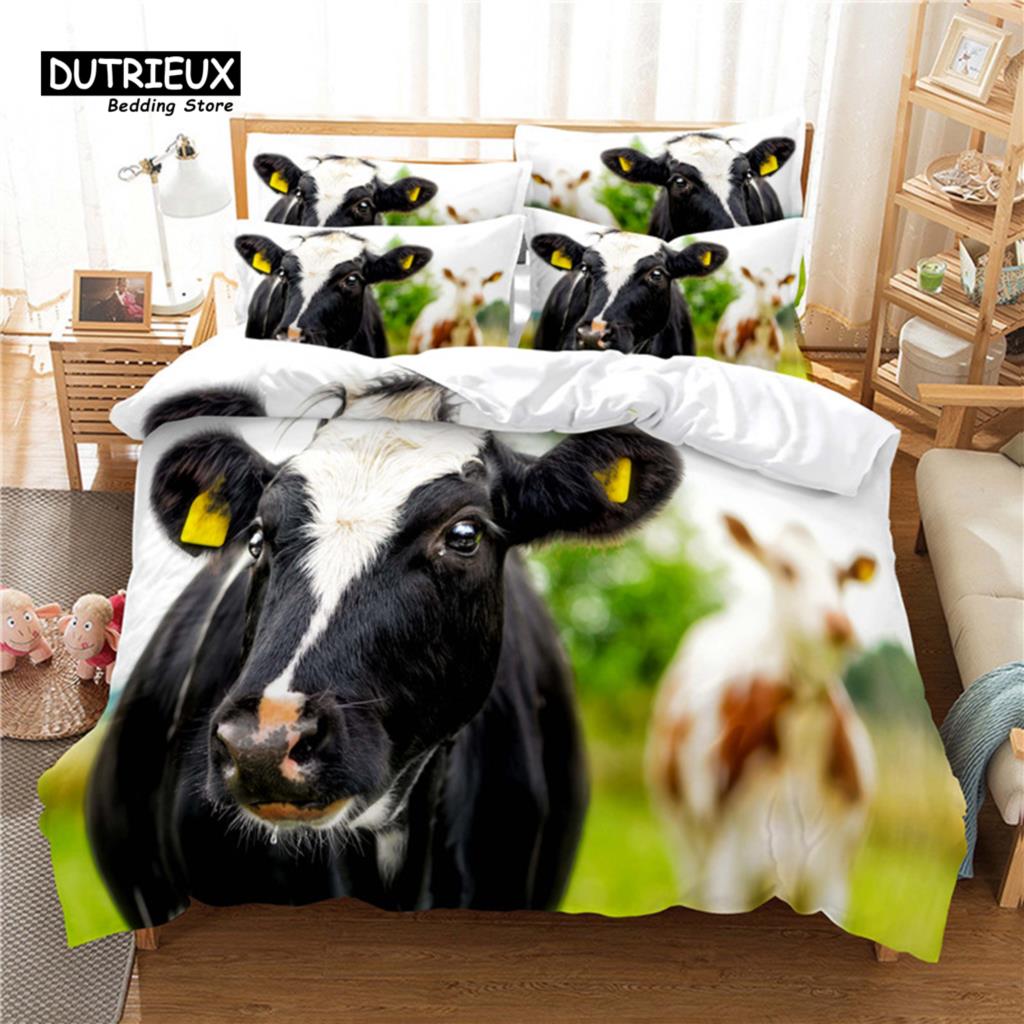 Blue Sky Cow Duvet Cover Set Fashion Bedding Set Soft Comfortable ...