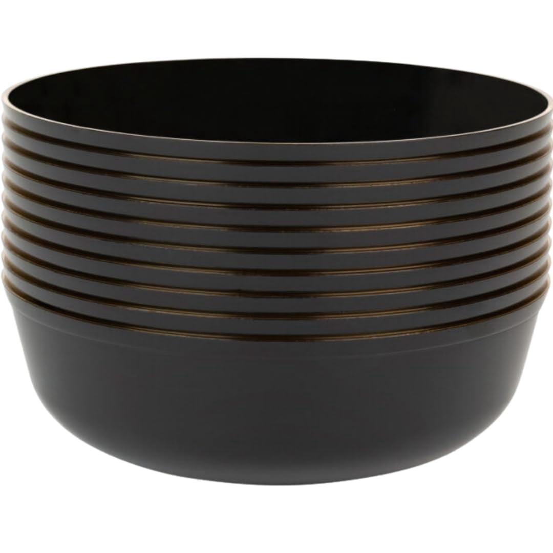 Blue Sky Edge Black With Gold AFN1Rim Bowls - 16 oz (10 Count ...