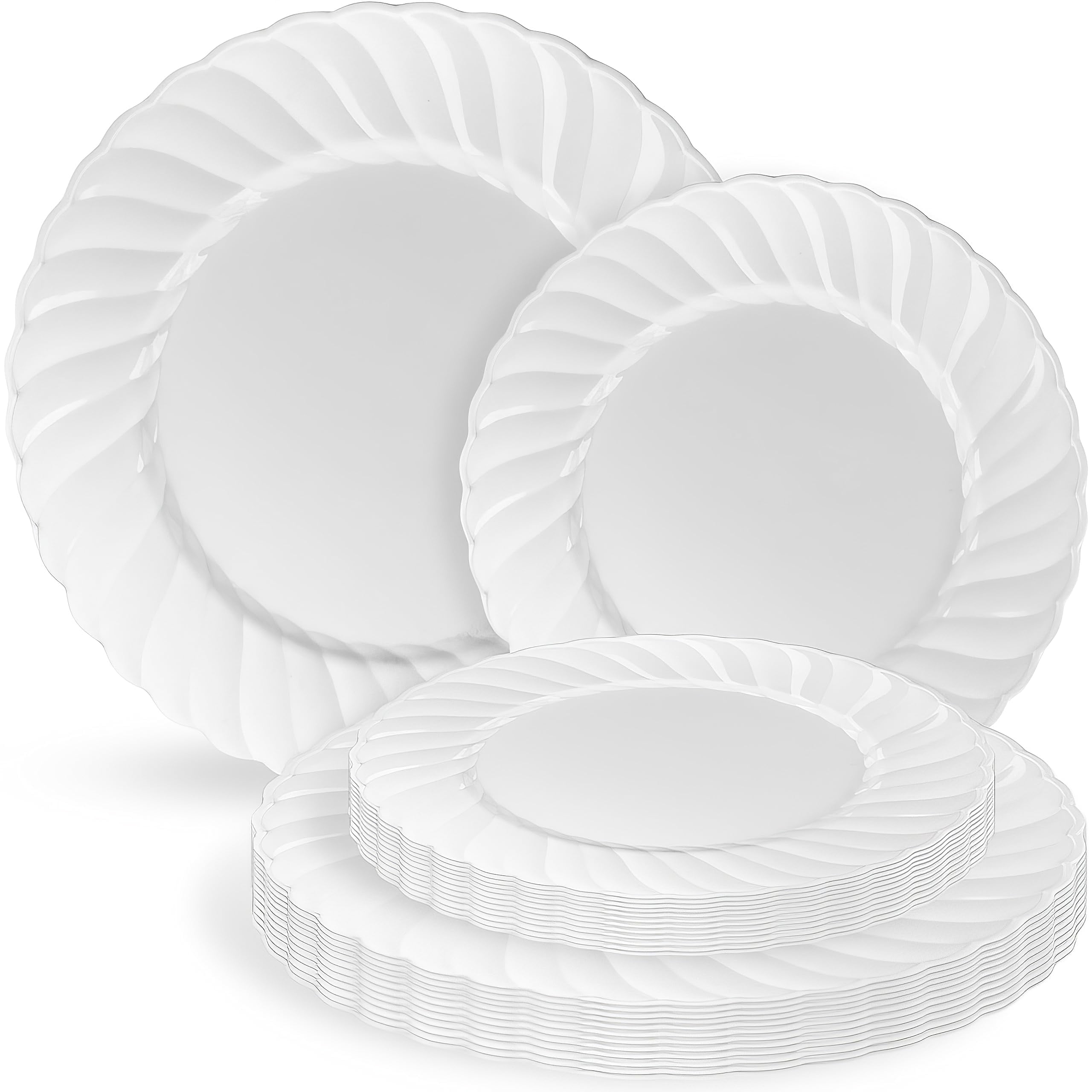 Blue Sky Elegant Ware Collection - AFN132 Count White Plastic Combo ...