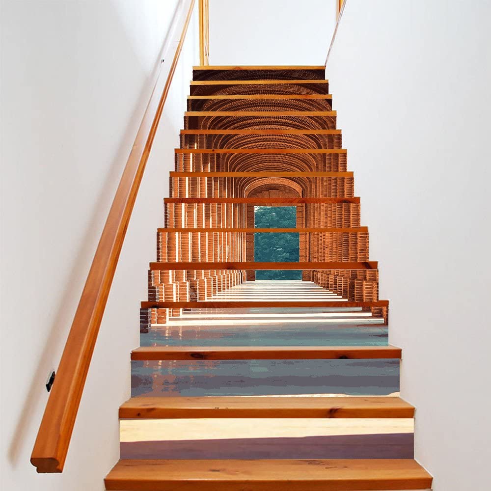 Blue Sky Flower Landscape Wallpaper ration Home Stair Sticker Wall ...