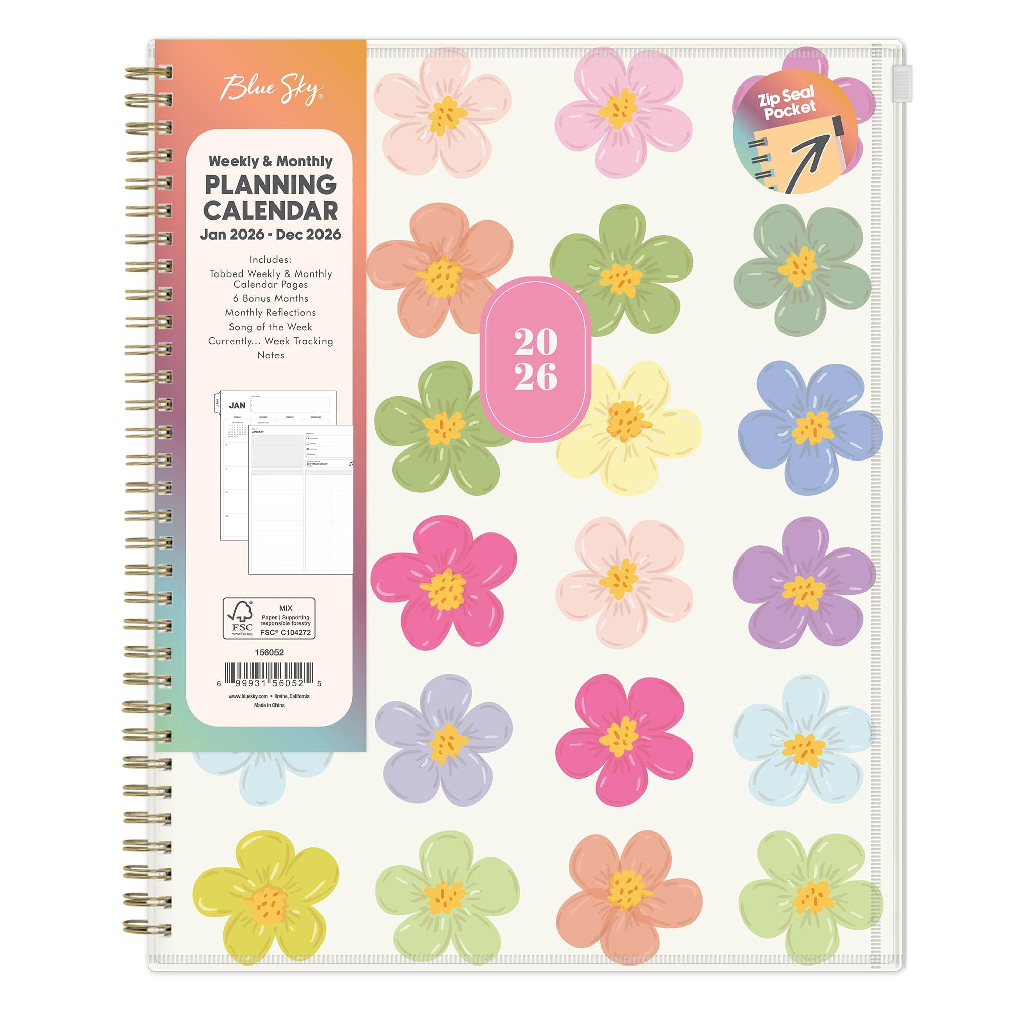 Blue Sky Gen Z 2026 Weekly and Monthly Planner Calendar, January 2026 ...