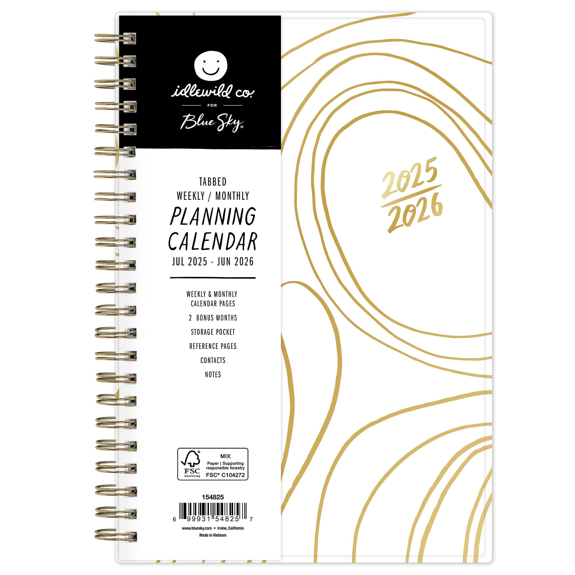 Blue Sky Idlewild 2025-2026 Weekly and Monthly Academic Year Planner ...