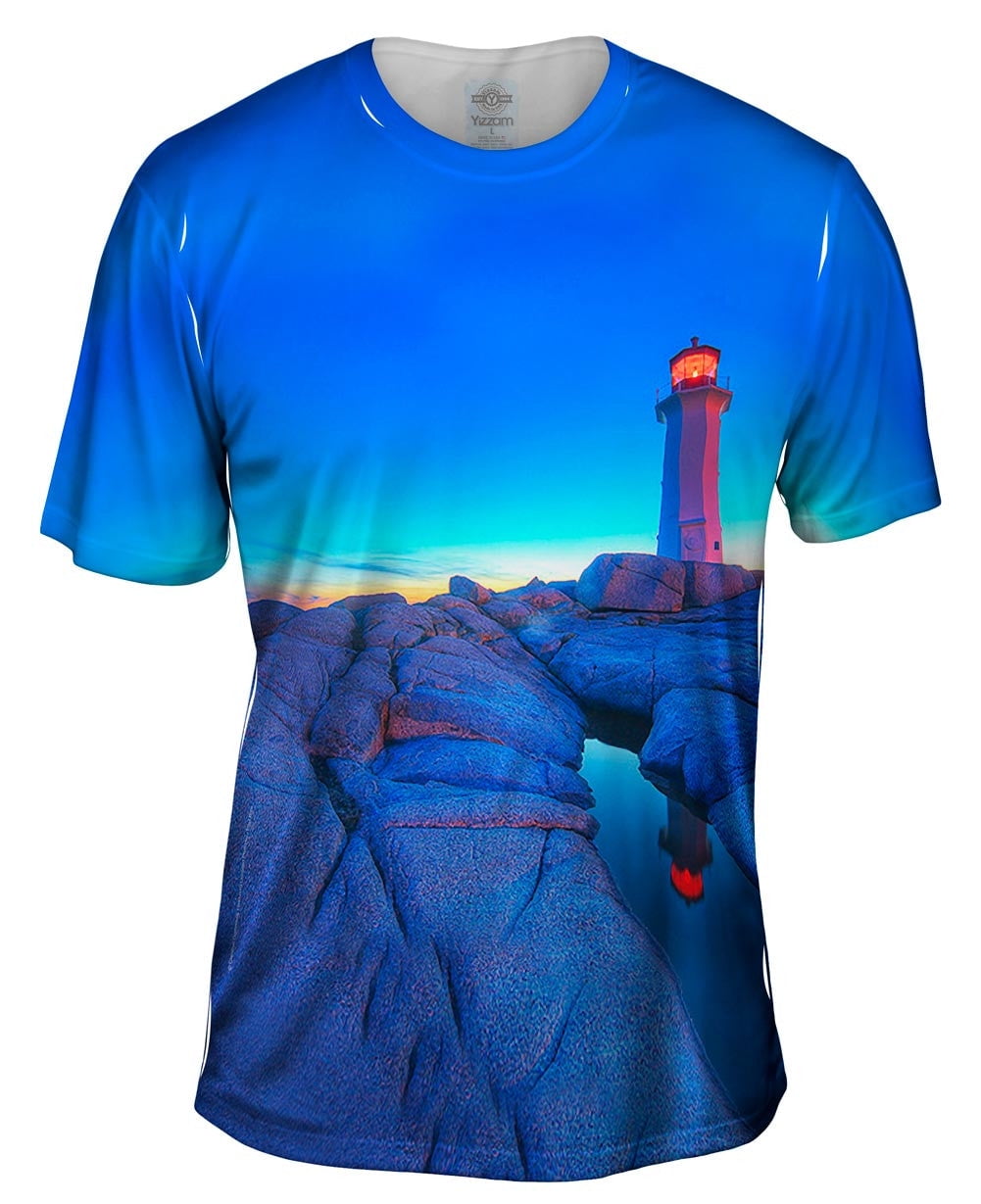 Blue Sky Lighthouse Mens T-Shirt All Over Print - Walmart.com