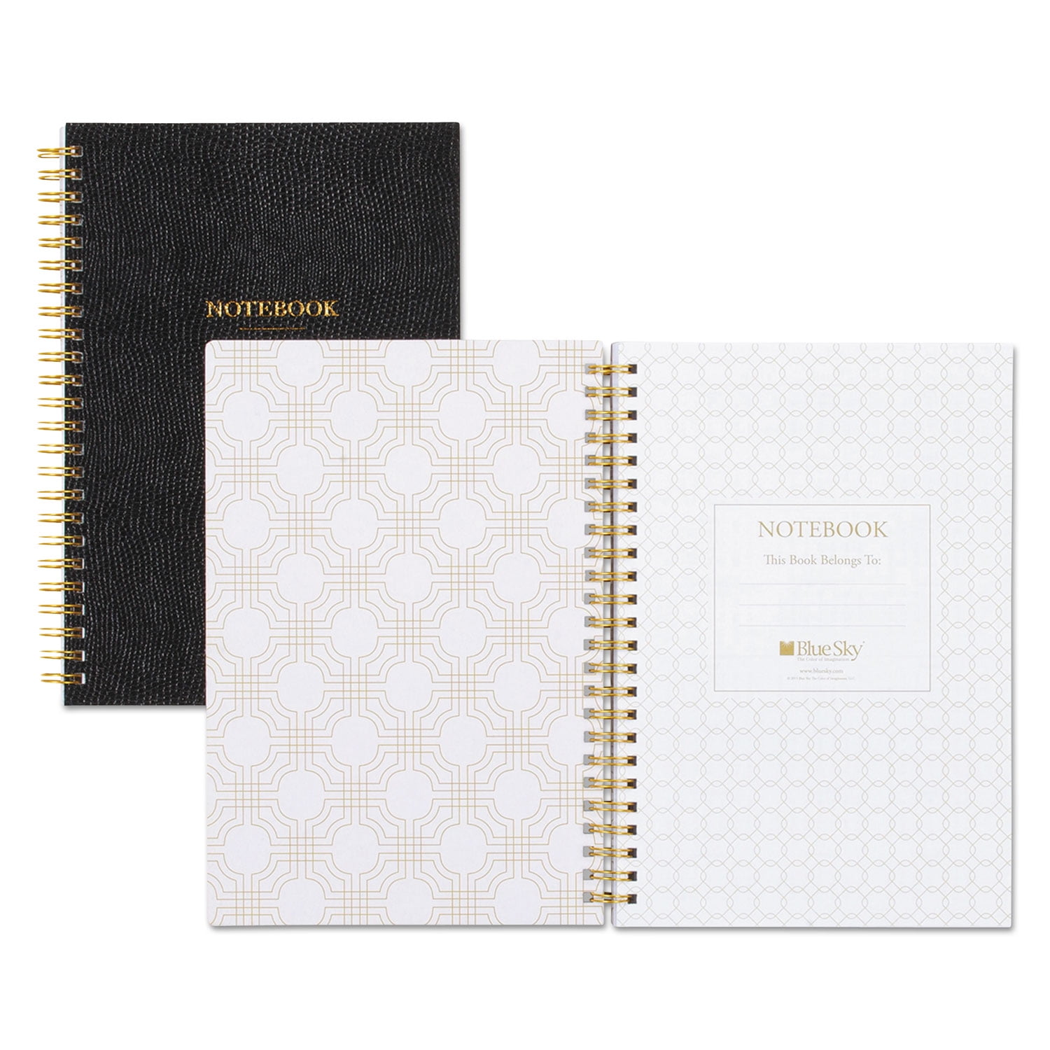 Blue Sky Notebook, 1 Subject, Colleg Rule, Black Cover, 8.5 X 5.75, 80 ...