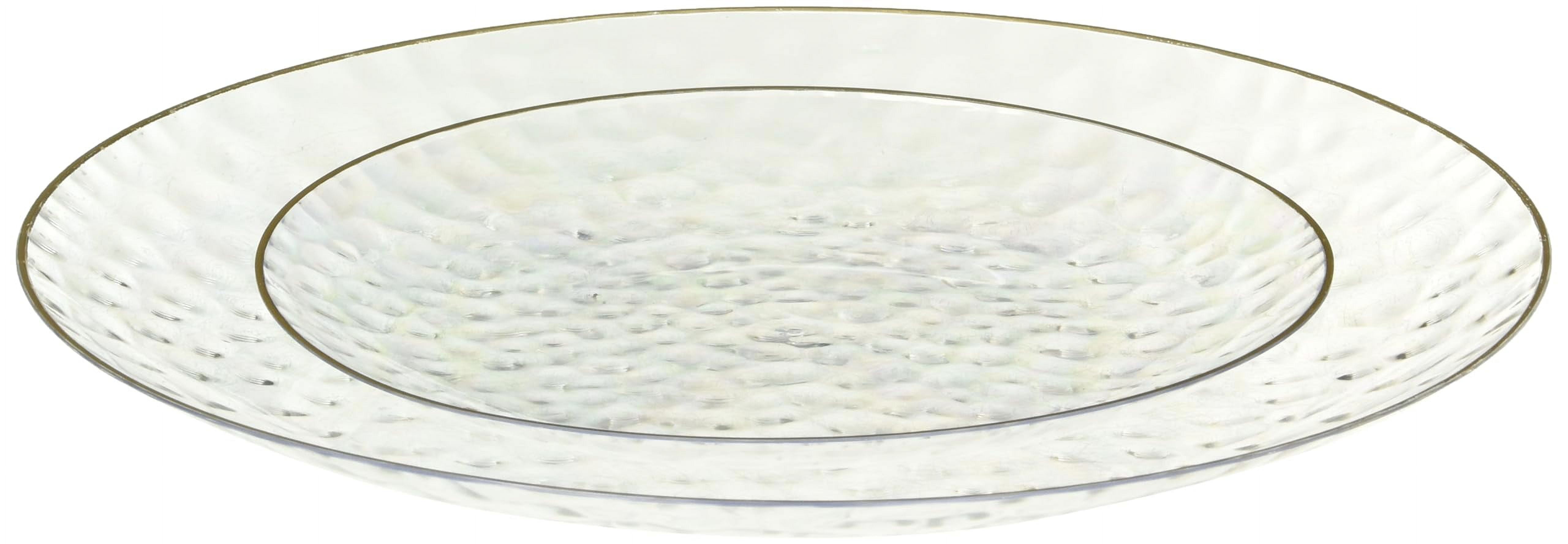 Blue Sky OrganicITSC Hammered Clear Gold Rim Plates - 7" & 10" Combo ...