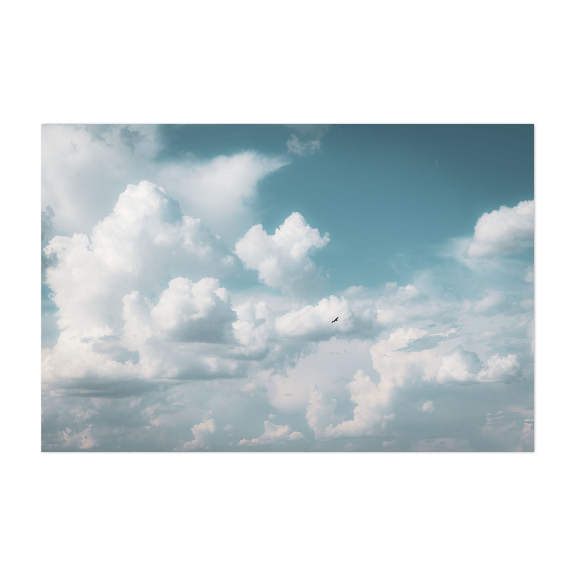 Blue Sky - Photography Nature Minimalist Landscape Pastel Unframed Wall ...