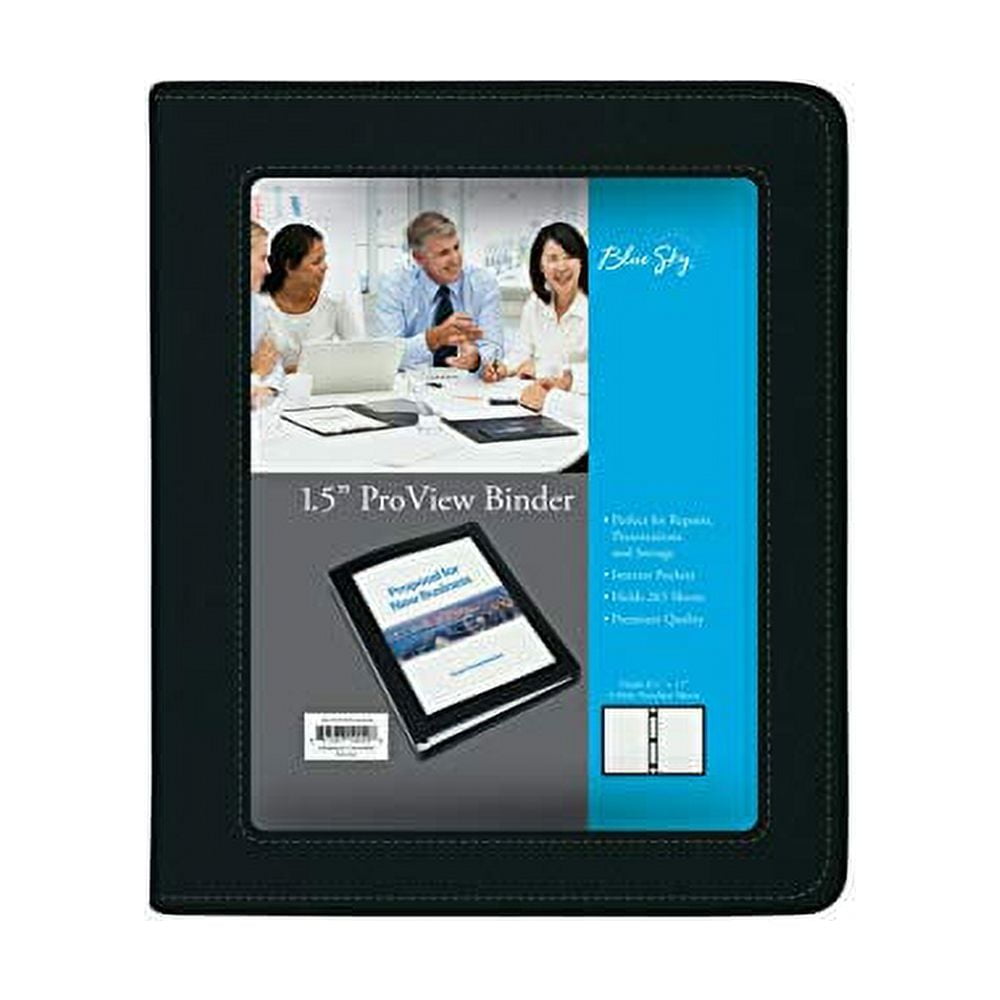 Blue Sky ProView Legacy Black 3 Ring Binder, Letter Size, 1.5 ...