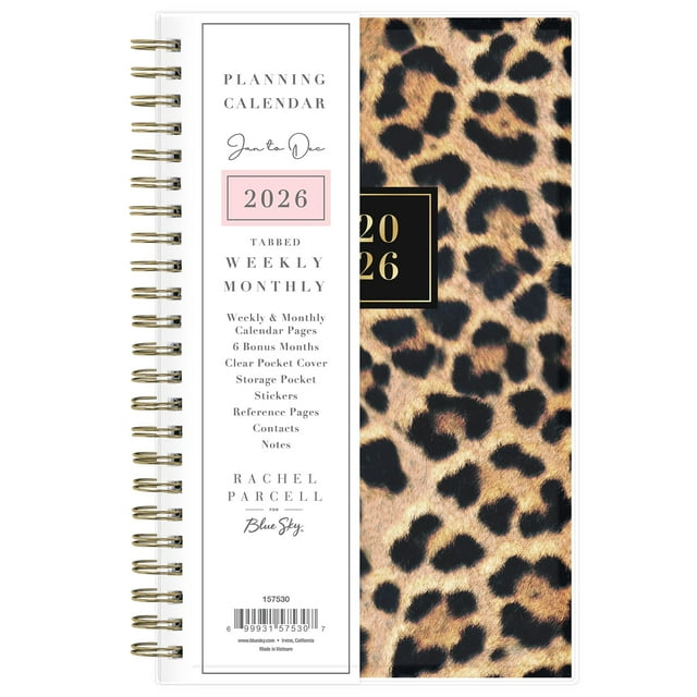 Blue Sky Rachel Parcell 2026 Weekly and Monthly Planner Calendar ...