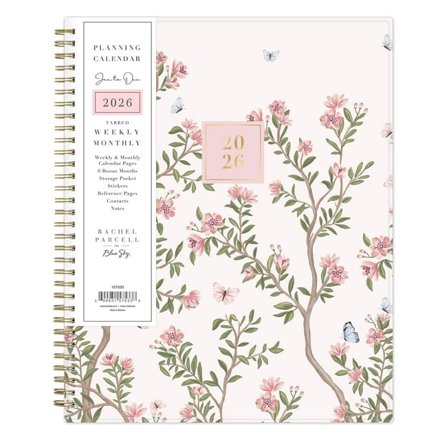 Blue Sky Rachel Parcell 2026 Weekly and Monthly Planner Calendar ...