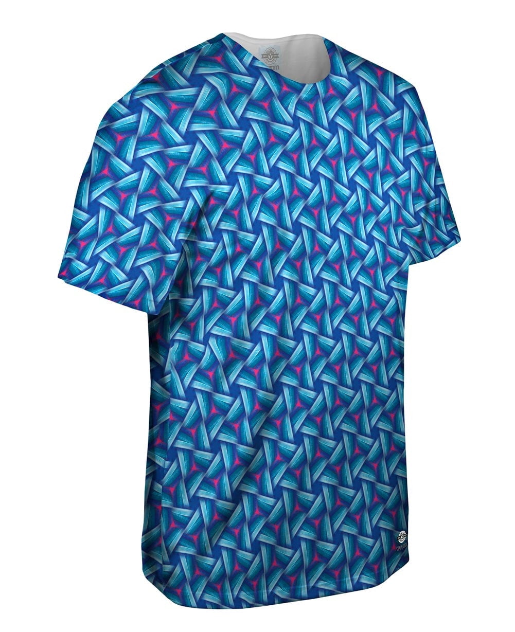 Blue Sky Red Waves Murano Pattern Mens T-Shirt All Over Print - Walmart.com