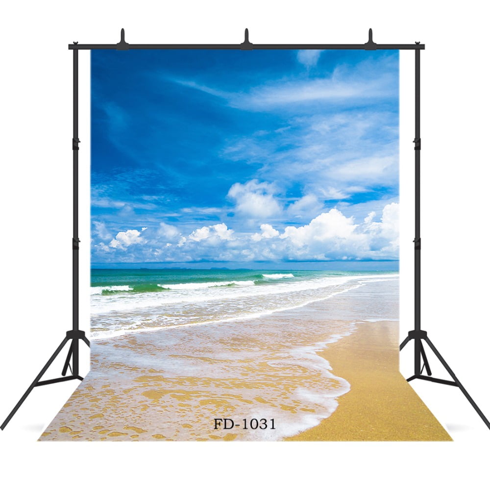 Blue Sky Sea Beach Photographic Background for Wedding Child Kids Baby ...