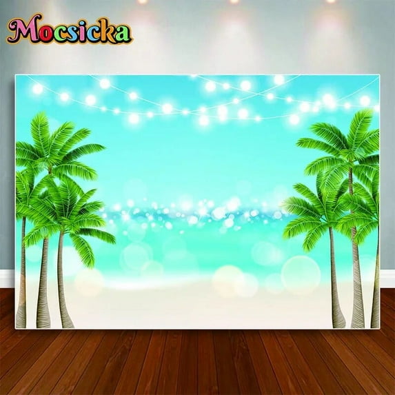 Blue Sky Sea Beach Photography Backdrops for Photo Studio Vinyl Cloth ...