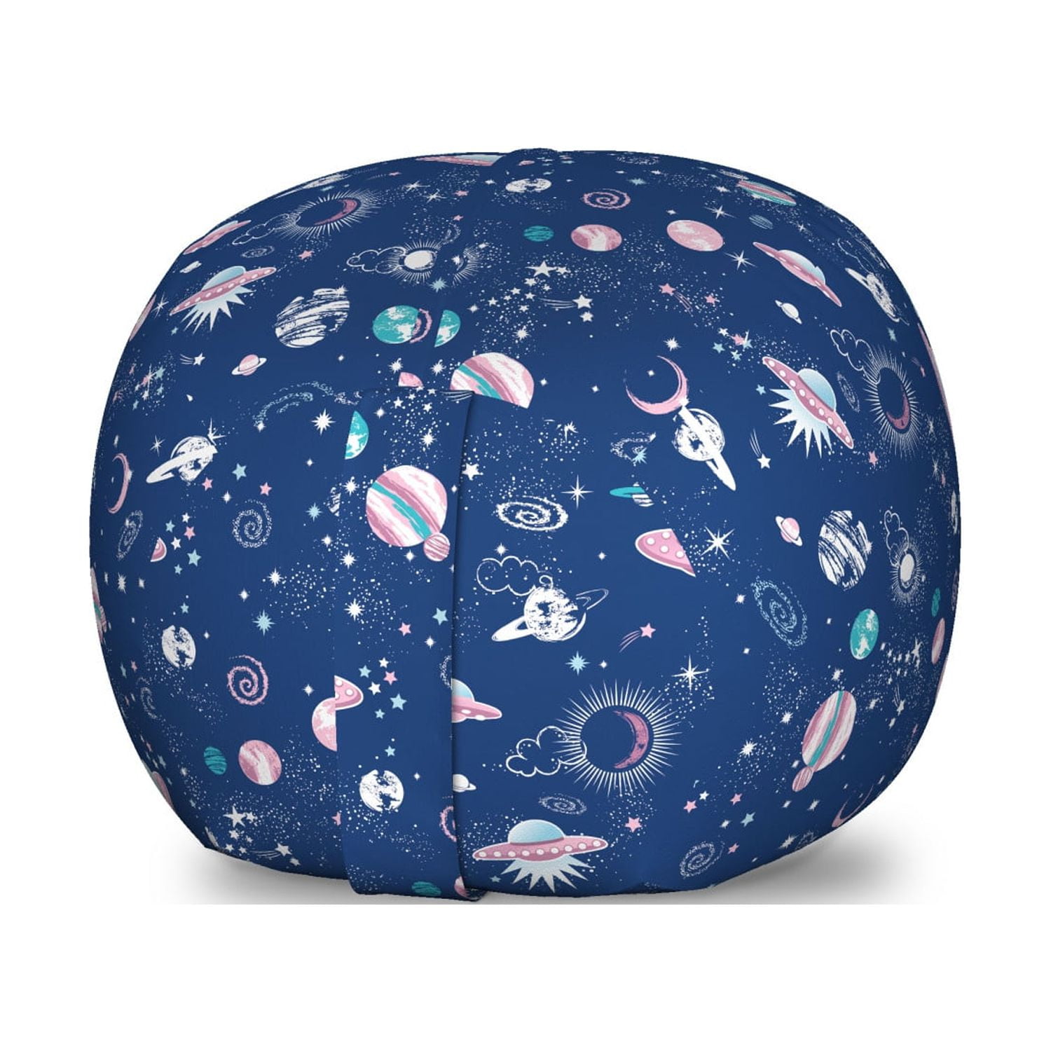 Blue Sky Storage Toy Bag Chair, Abstract Saturn UFO Aliens Galaxy ...